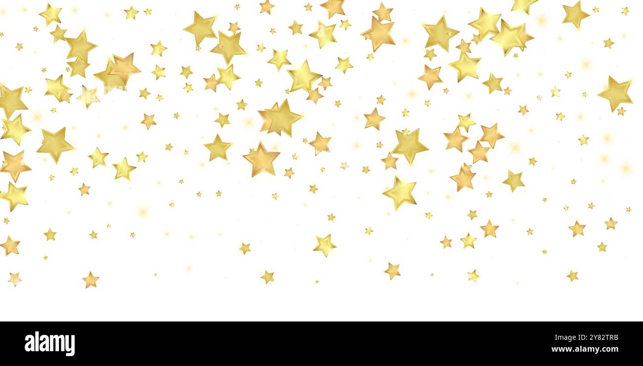 Magic stars vector overlay. Gold stars scattered around randomly ...