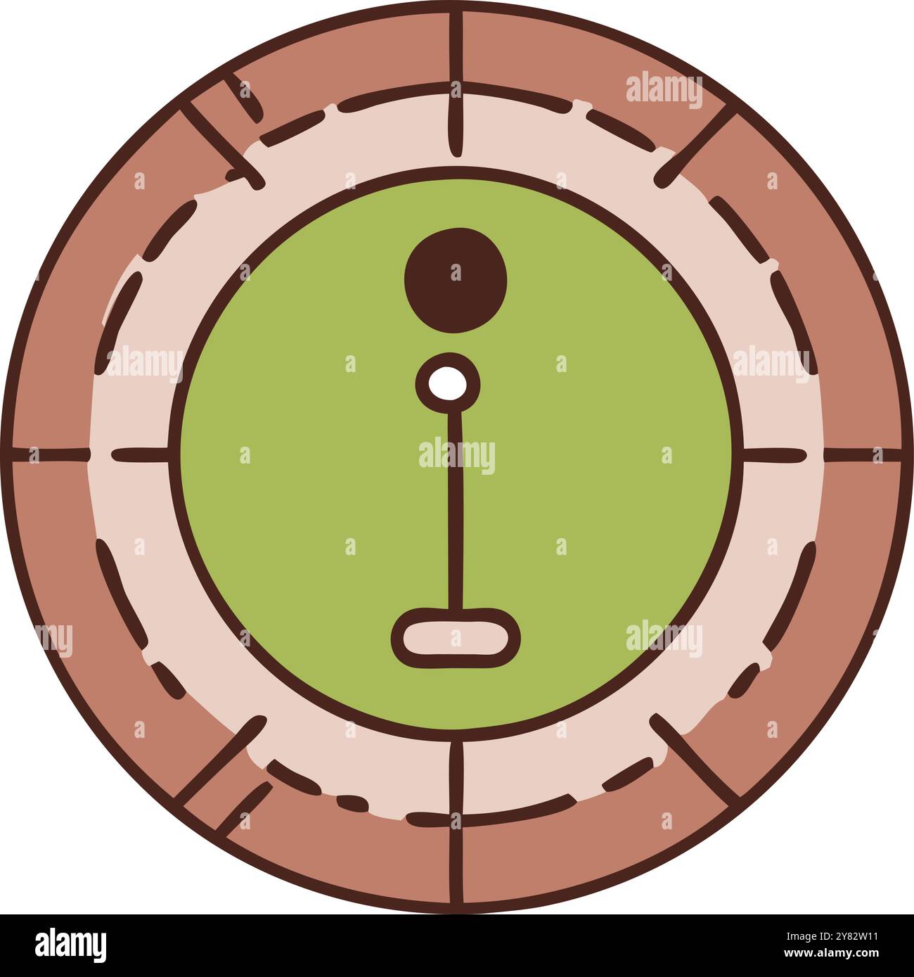 Simple. circular illustration of a baseball field with a pitchers mound ...