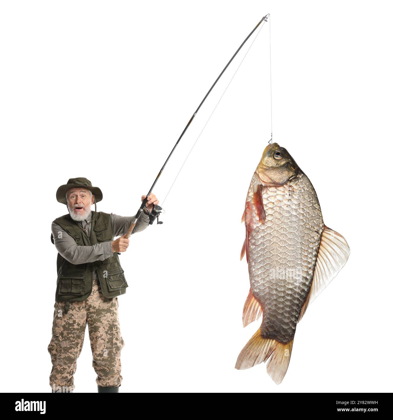 Male river hat white Cut Out Stock Images & Pictures - Alamy
