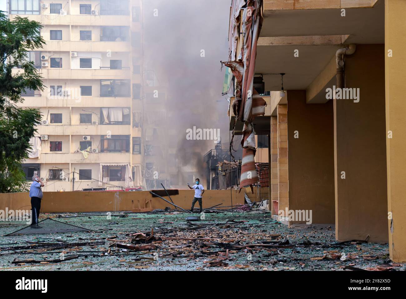 Beirut, Lebanon. 02nd Oct, 2024. Sylvain Rostaing/Le Pictorium - Beirut ...