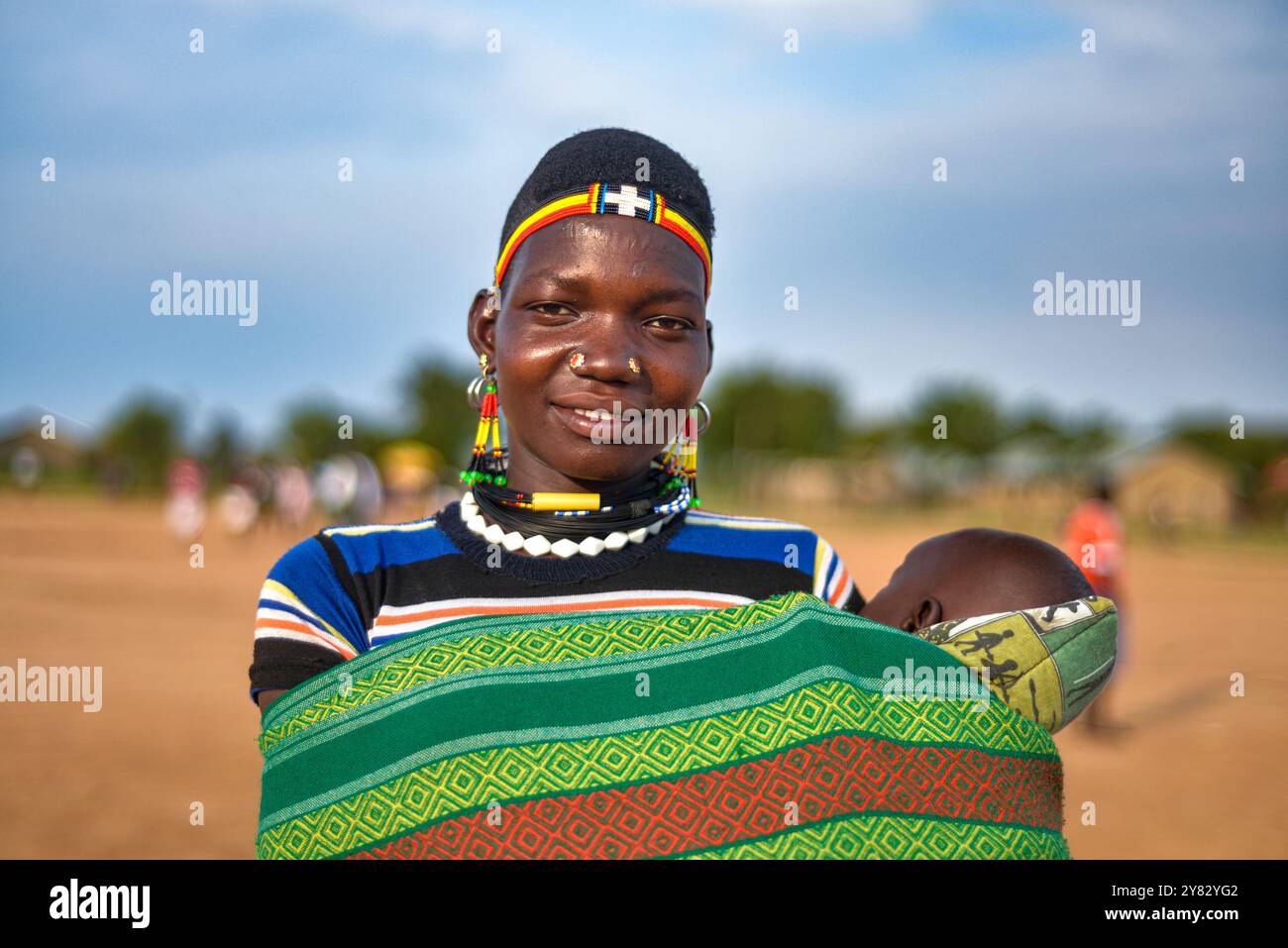 A Karimojong Woman in Karamoja Stock Photo - Alamy