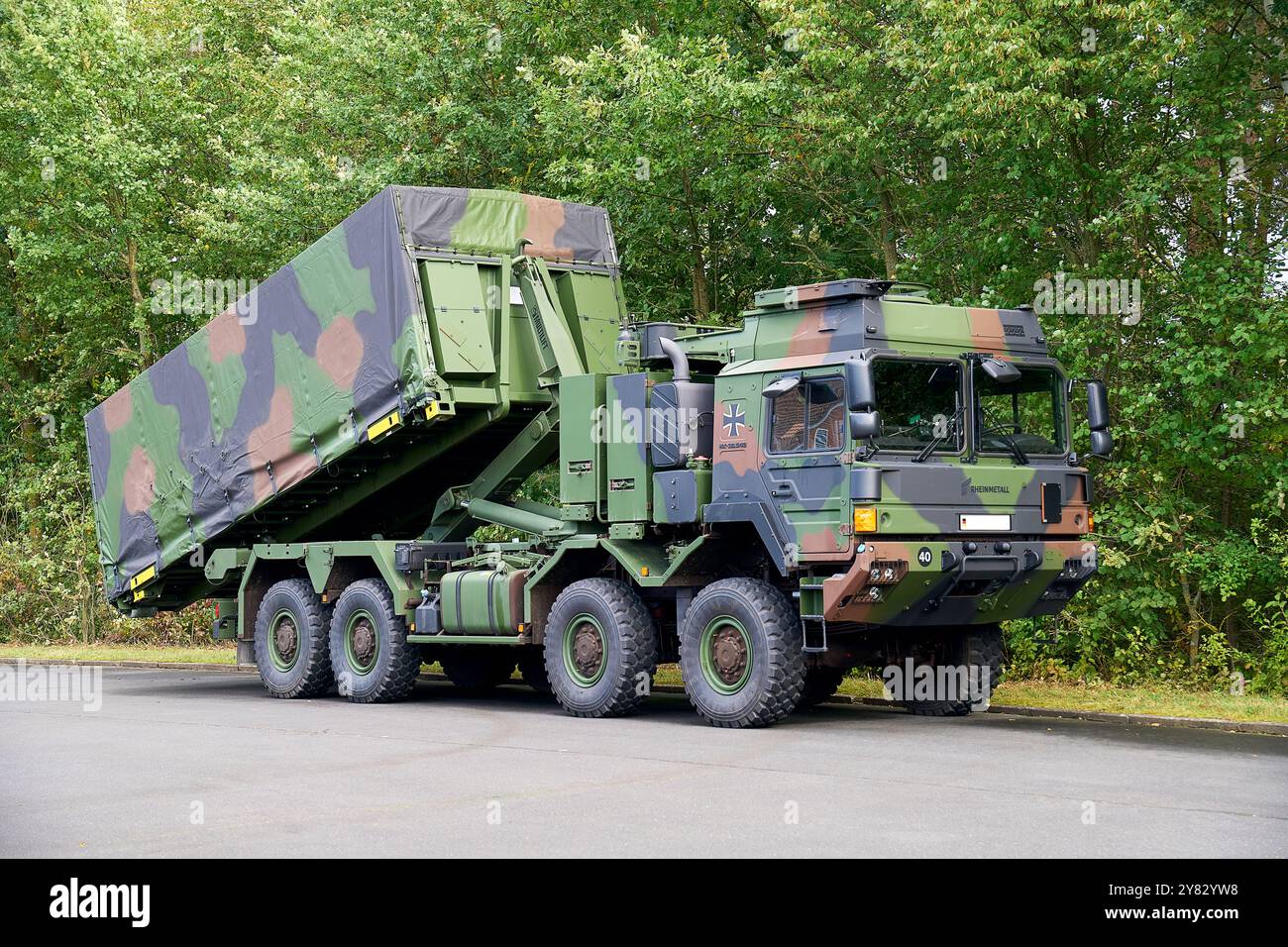 Volkach, Bavaria, Germany - October 1, 2024: A Rheinmetall HX military ...