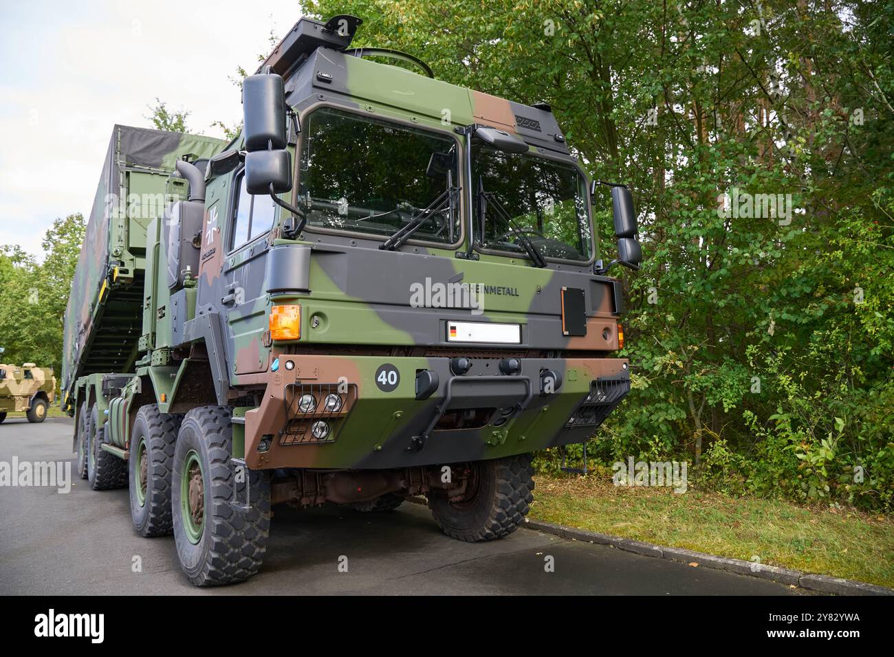 Volkach, Bavaria, Germany - October 1, 2024: A Rheinmetall HX military ...