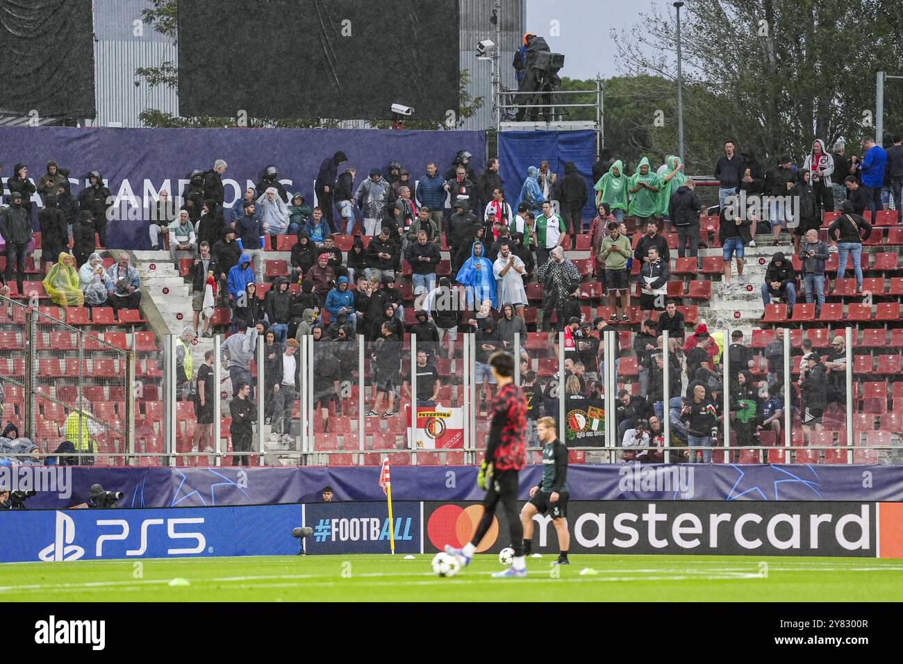 Girona - Fans of Feyenoord during the second round of new format of the ...