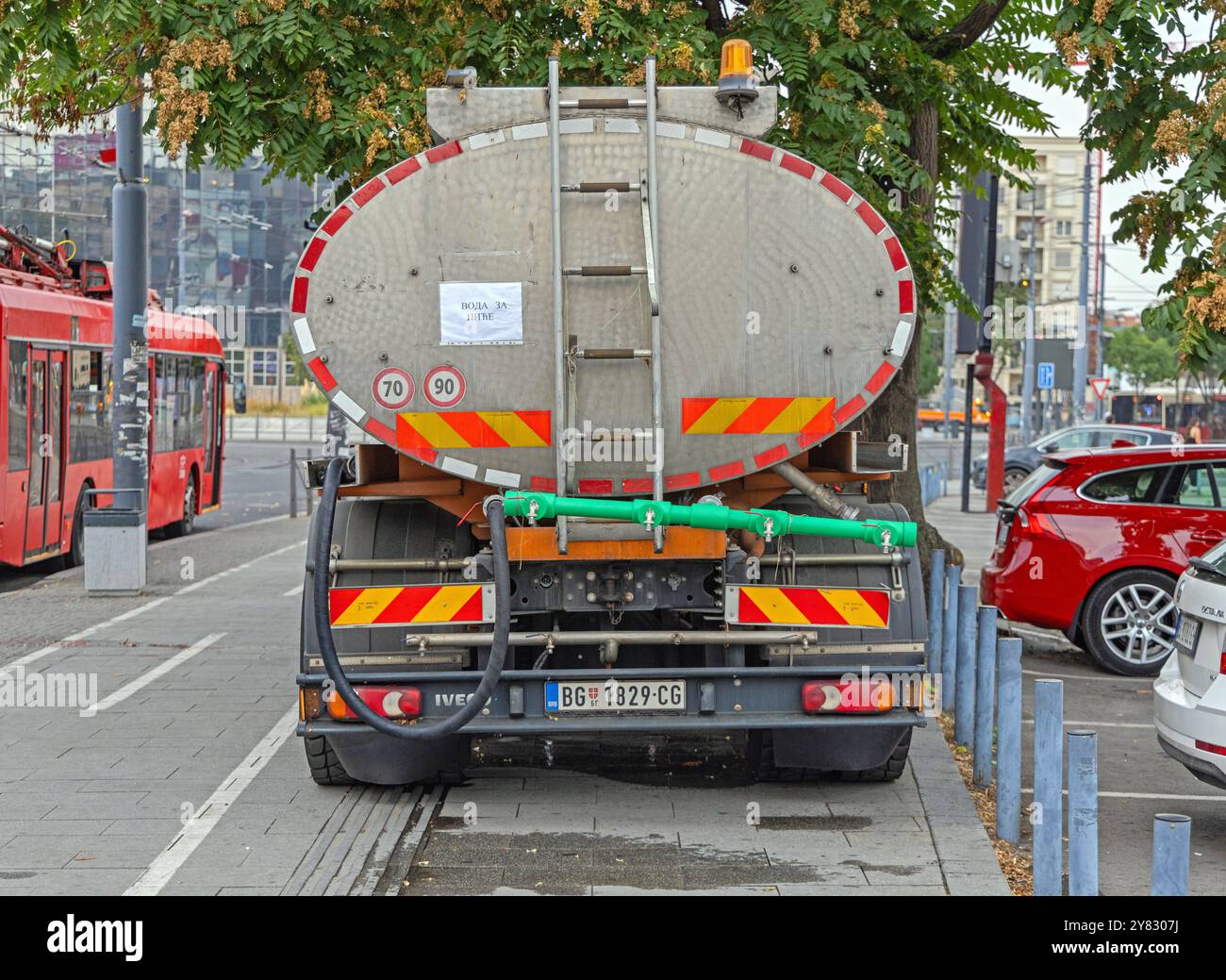 Belgrade, Serbia - August 18, 2024: Mobile Potable Water Cistern Truck ...