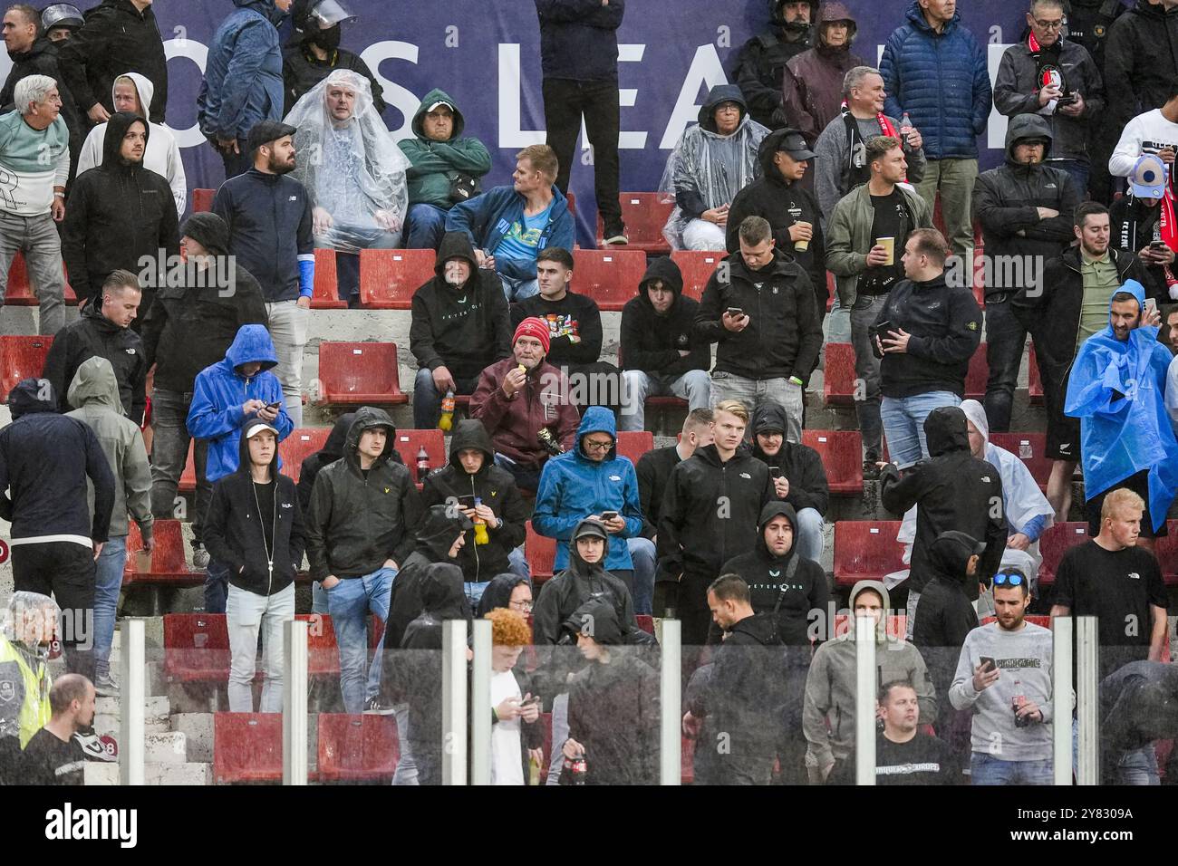 Girona - Fans of Feyenoord during the second round of new format of the ...