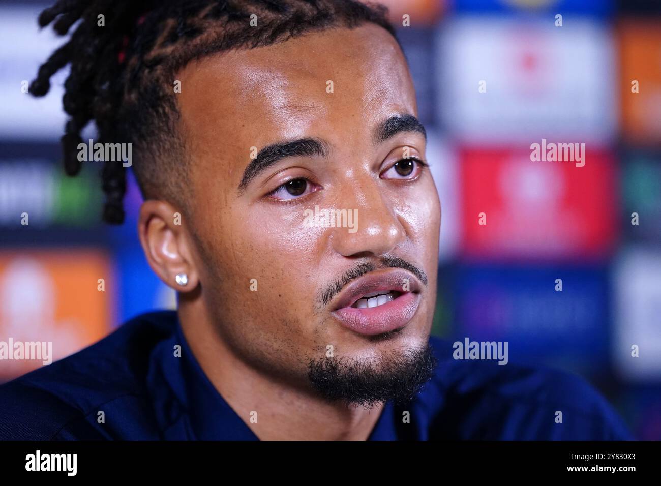 Gent's Archie Brown during a press conference at Stamford Bridge ...