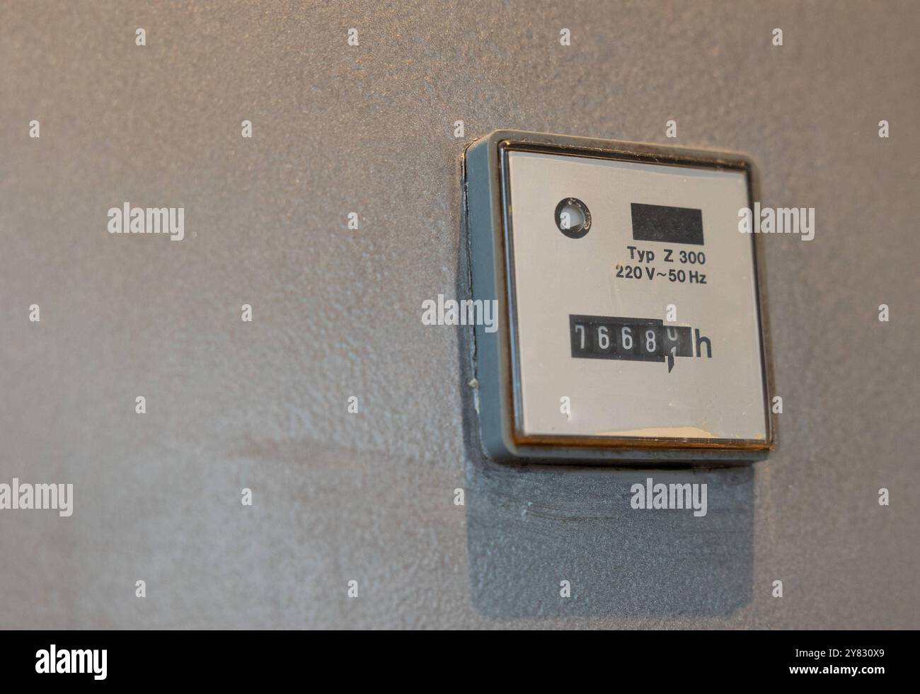 Old control display for measuring the energy, kilowatt per hour. Old ...