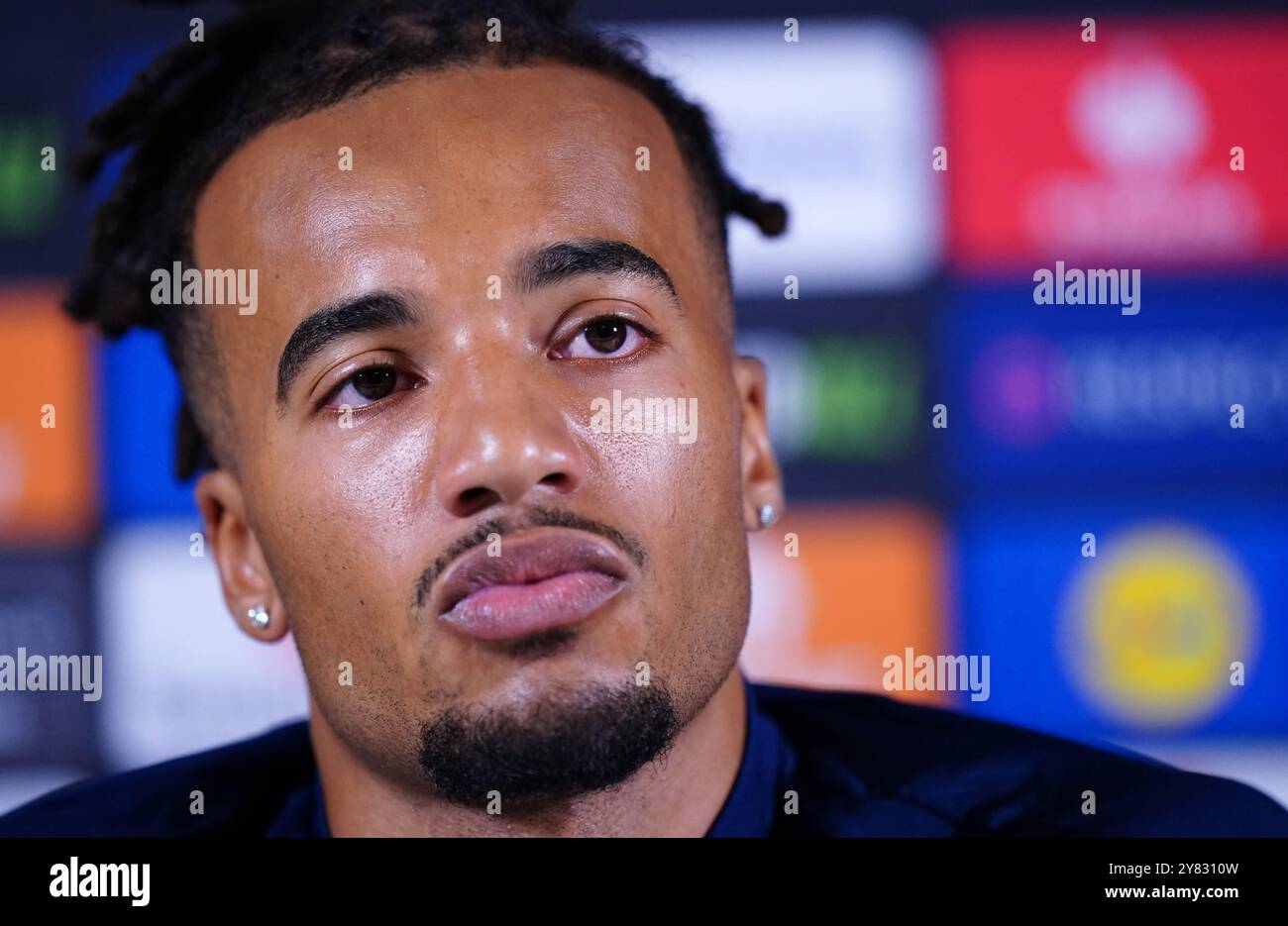 Gent's Archie Brown during a press conference at Stamford Bridge ...