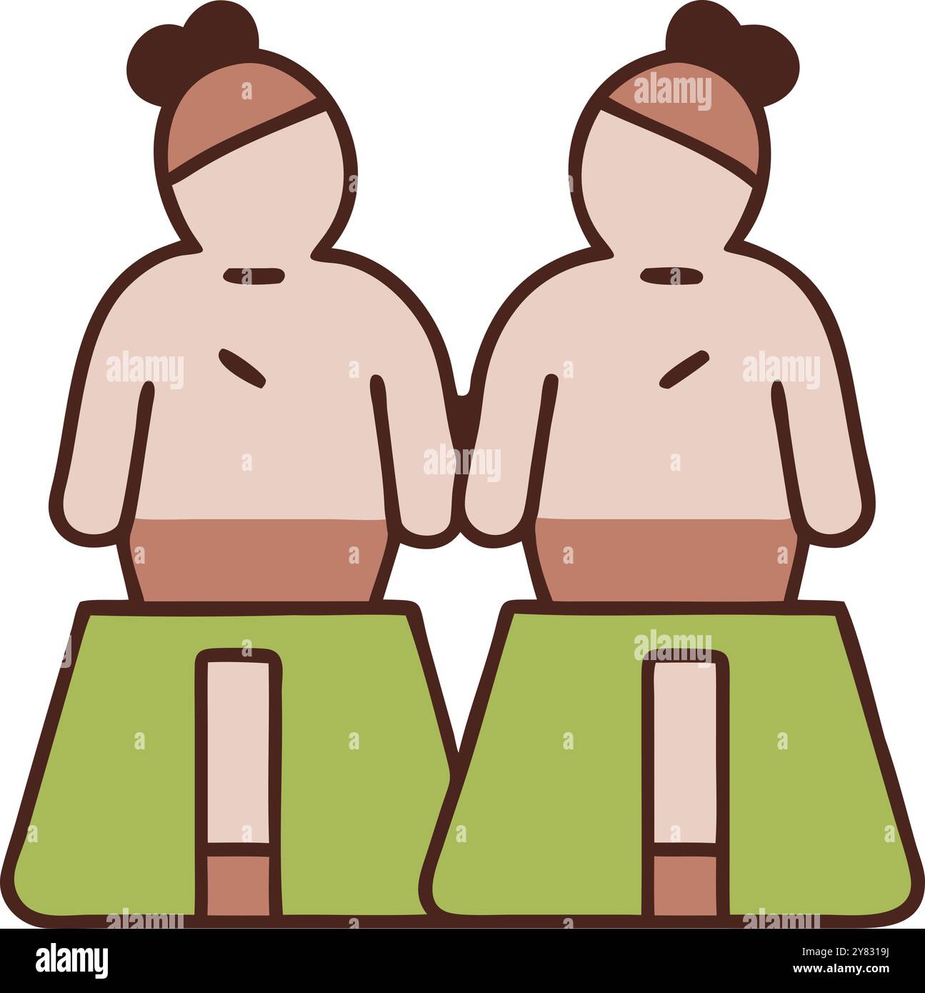 Two sumo wrestlers ring Stock Vector Images - Alamy