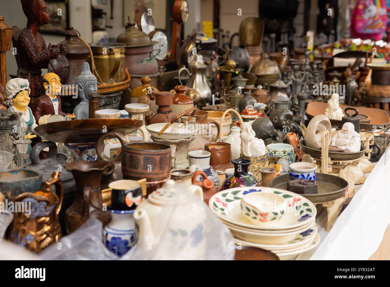 Antiques, old things, religious symbols, figurines, old ceramics and ...