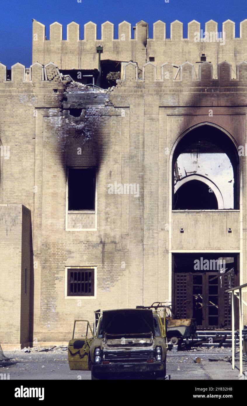 First Gulf War: 8th March 1991 The fire-gutted Seif Palace, home of the ...