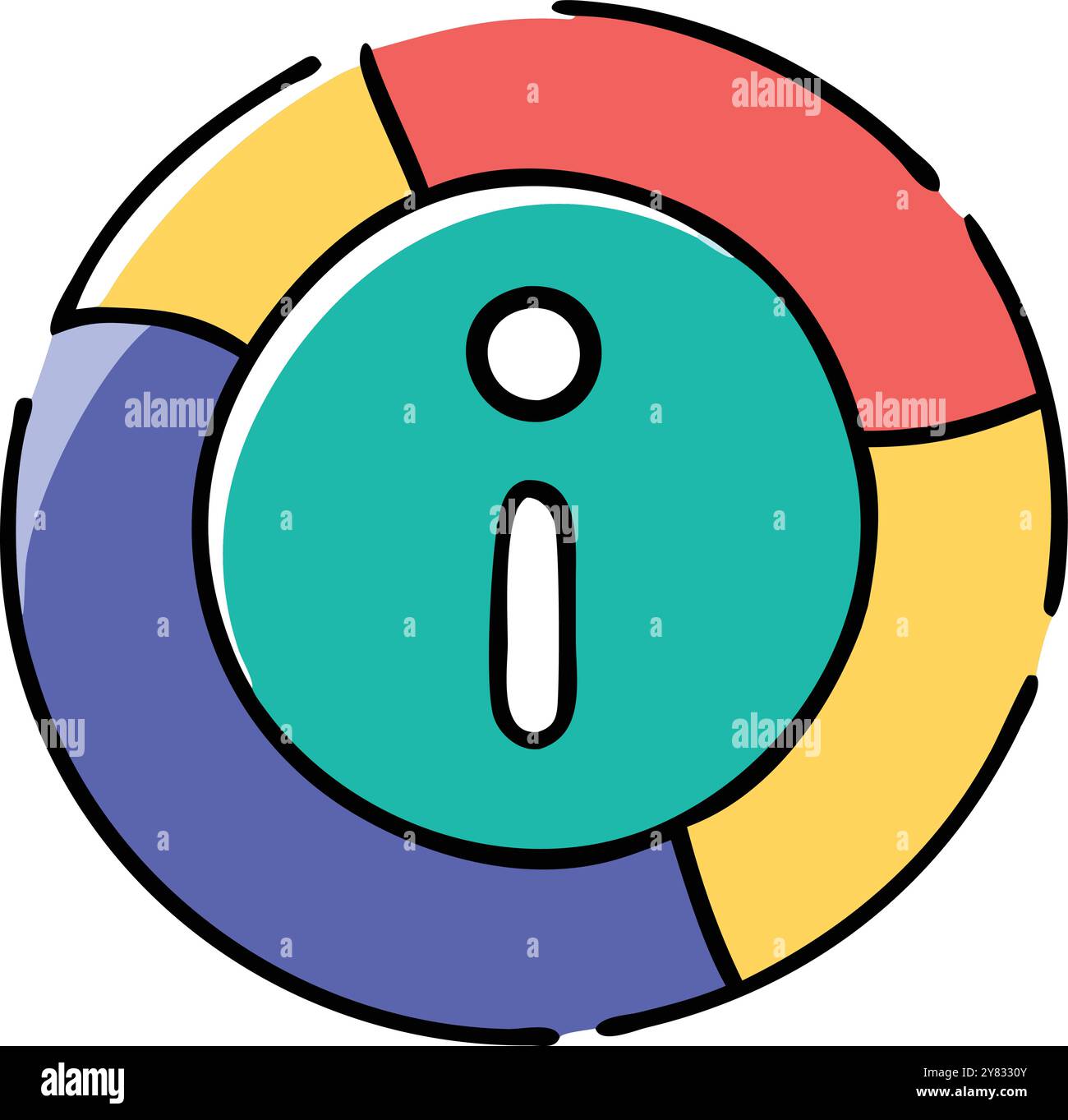 A colorful and playful info icon. perfect for adding a touch of fun to ...