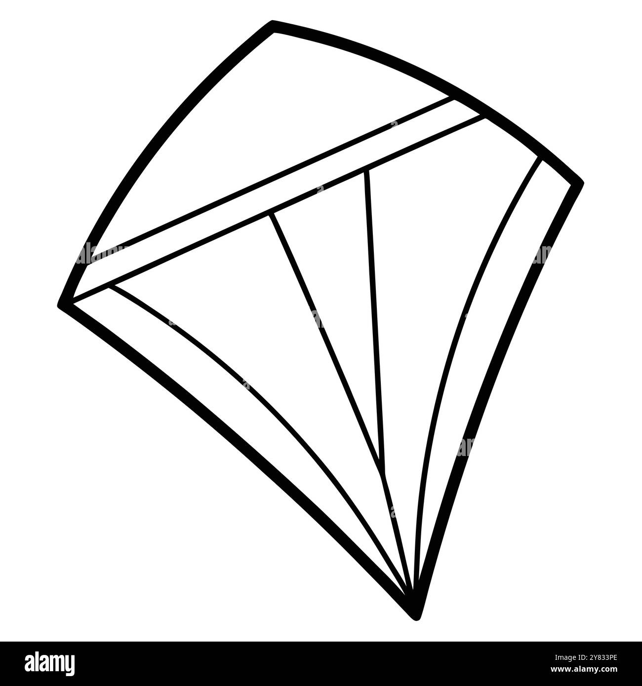 Simple line drawing of a kite. perfect for coloring pages. childrens ...