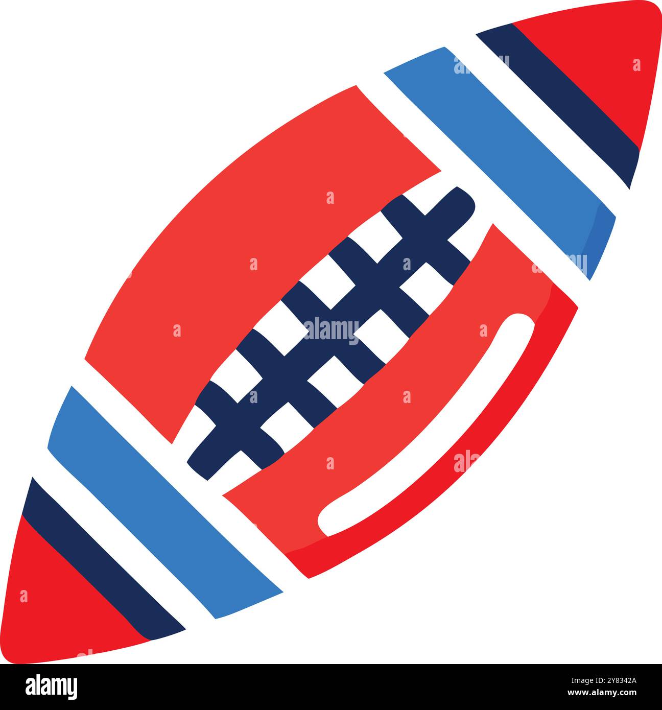 A stylized. flat design illustration of a rugby ball. perfect for ...