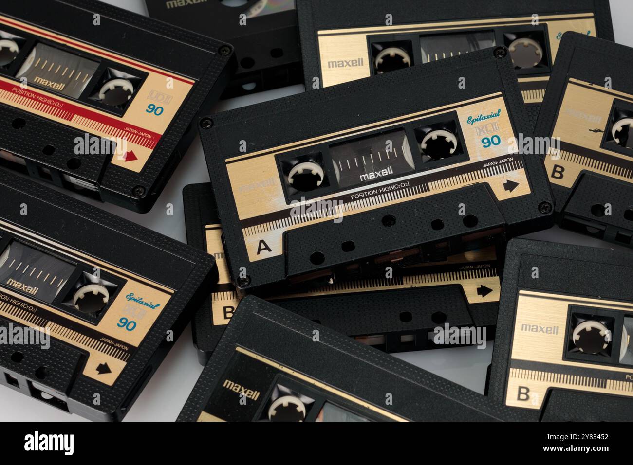 Poznan, Poland. 17 May, 2023. Collection of Maxell Cassette Tapes Stock ...