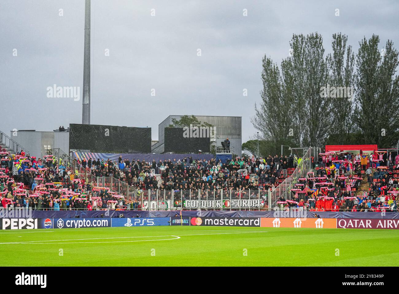 Girona - Fans of Feyenoord during the second round of new format of the ...