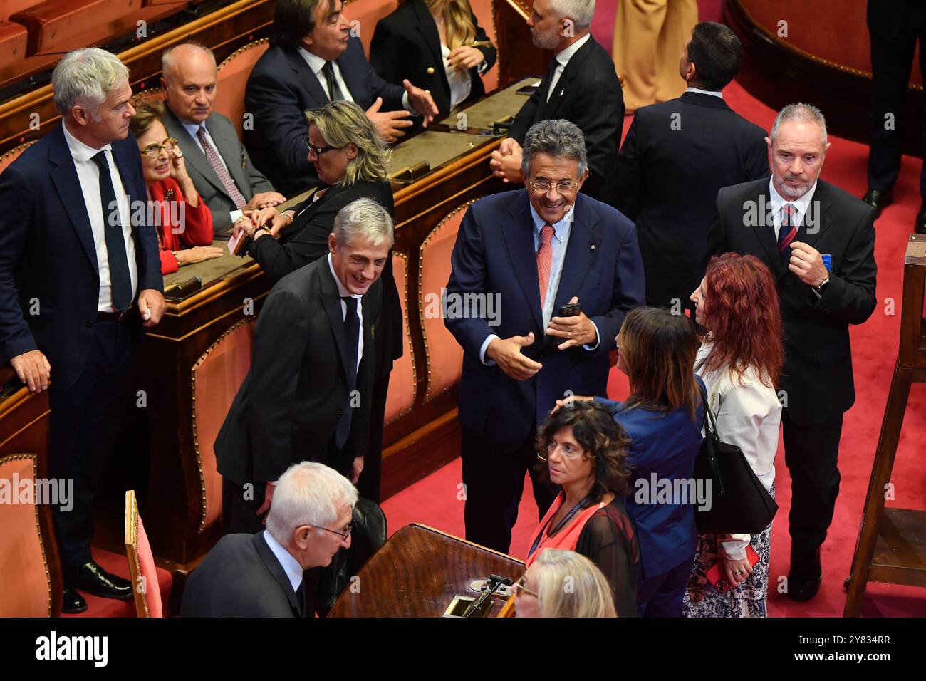 Rome: Senate Hall. 100 years of Radio in Italy. In the photo: Roberto ...