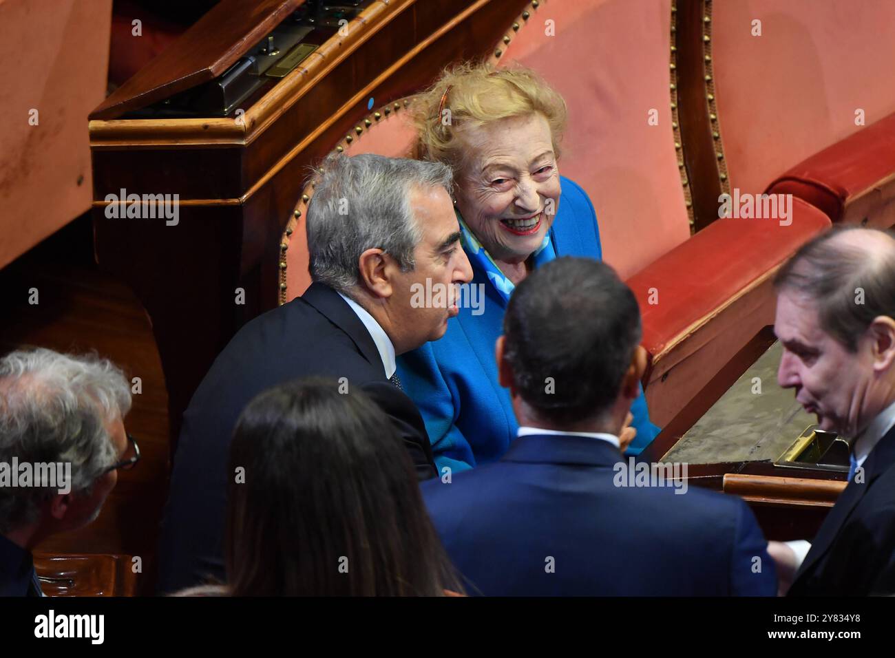 Rome: Senate Hall. 100 years of Radio in Italy. In the photo: Maurizio ...