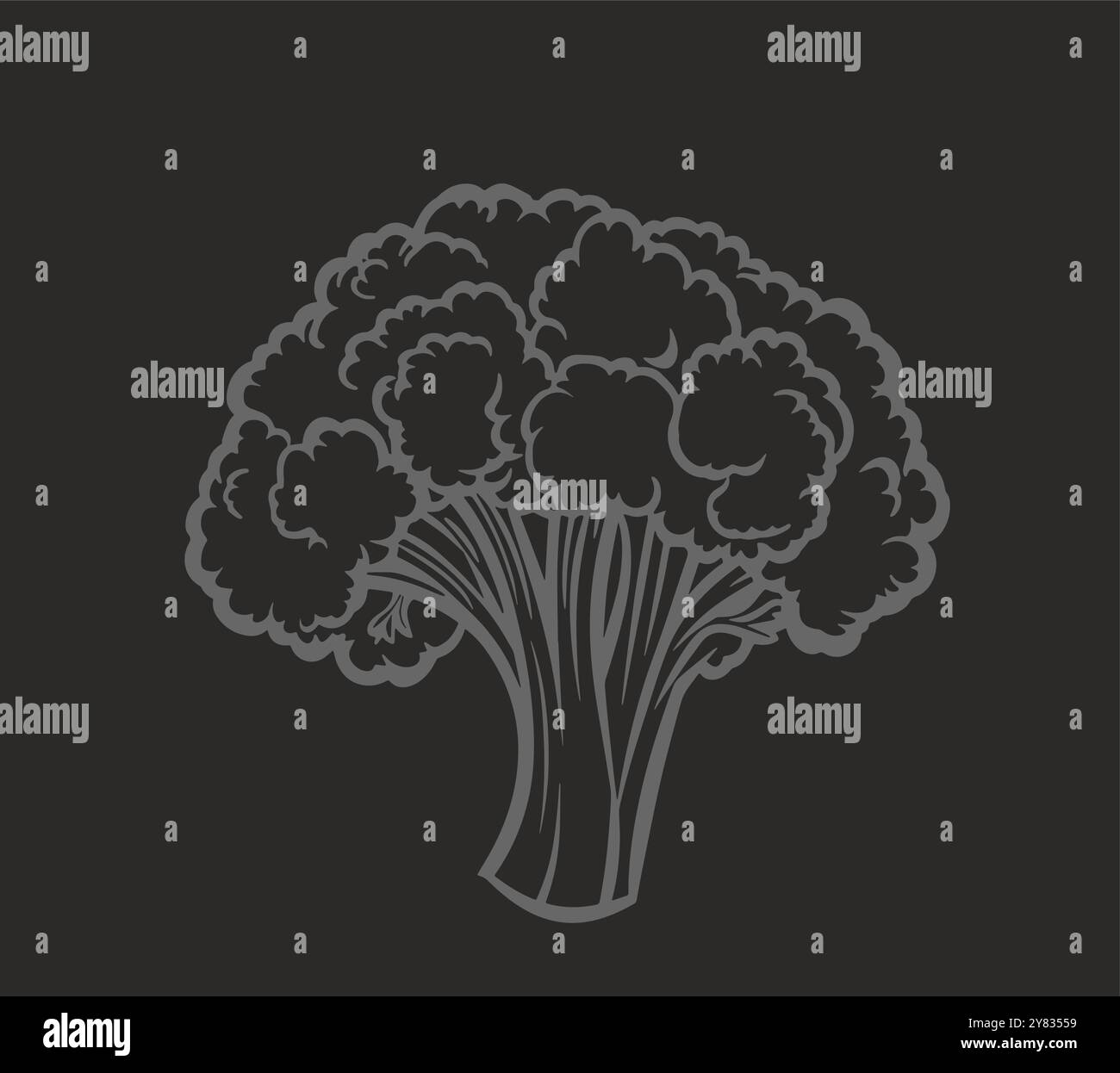 Broccoli hand-drawn vector Illustration Broccoli hand-drawn vector ...