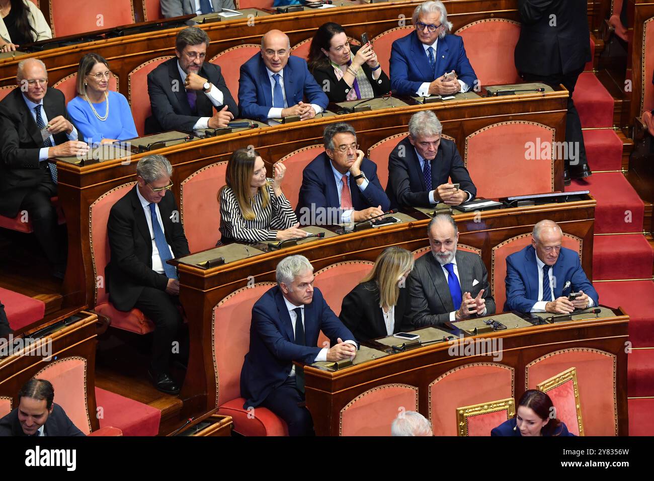 Rome: Senate Hall. 100 years of Radio in Italy. In the photo: Paolo ...