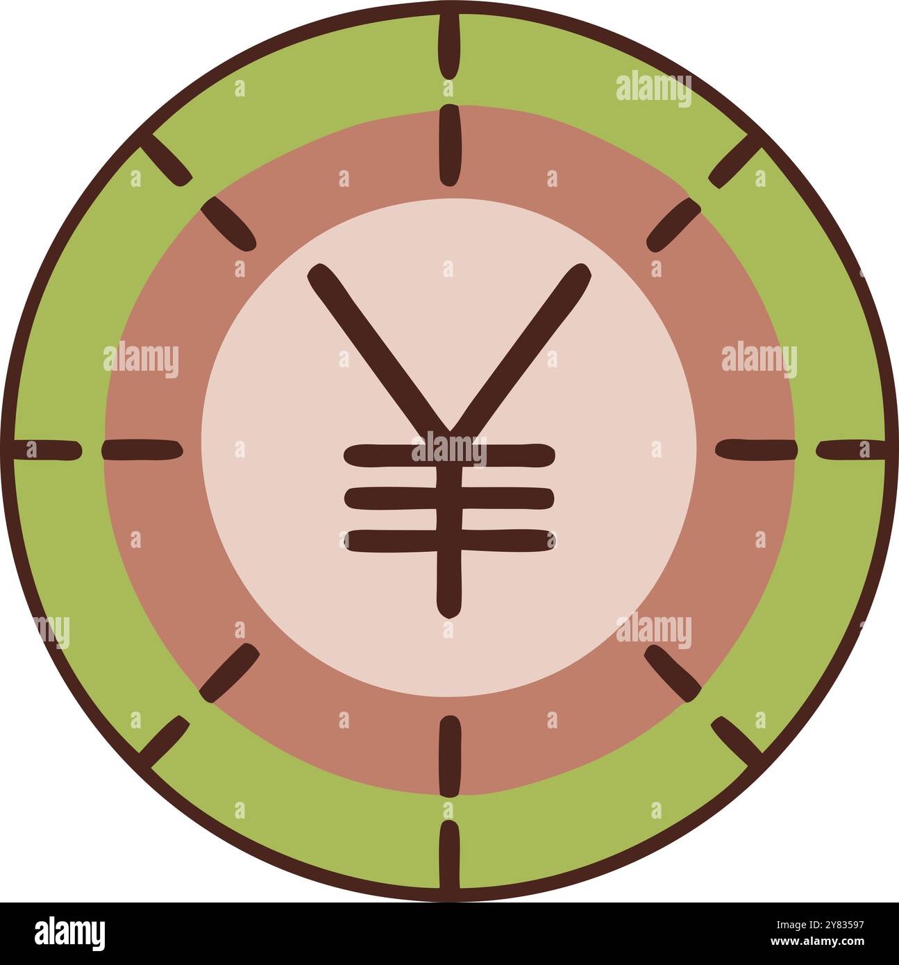 Simple and modern icon featuring a stylized yen symbol inside a ...