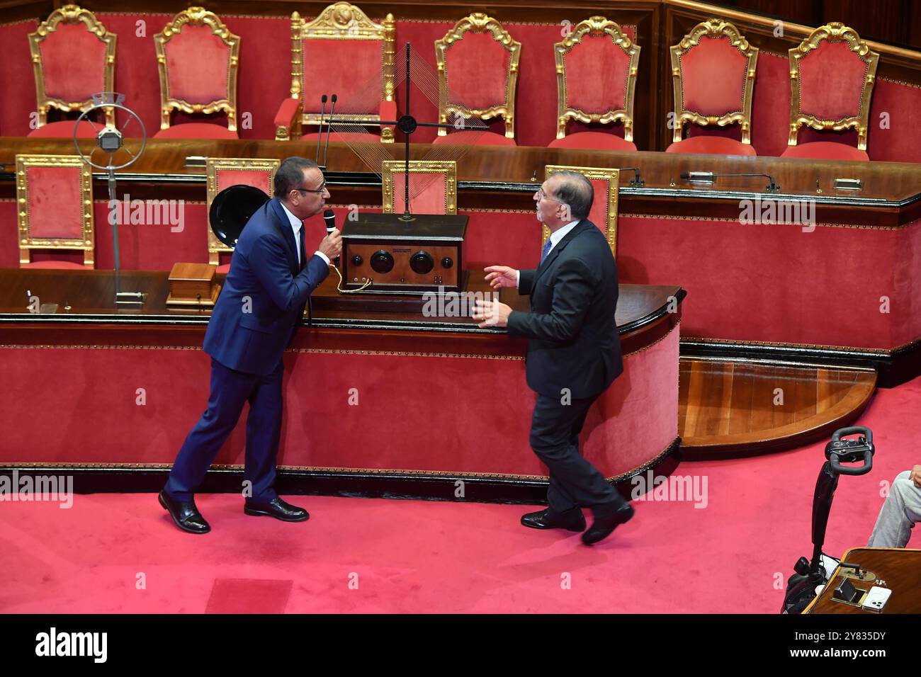 Rome: Senate Hall. 100 years of Radio in Italy. In the photo: Carlo ...