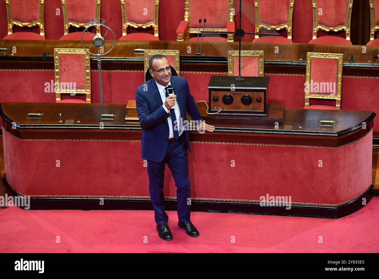 Rome: Senate Hall. 100 years of Radio in Italy. In the photo: Carlo ...