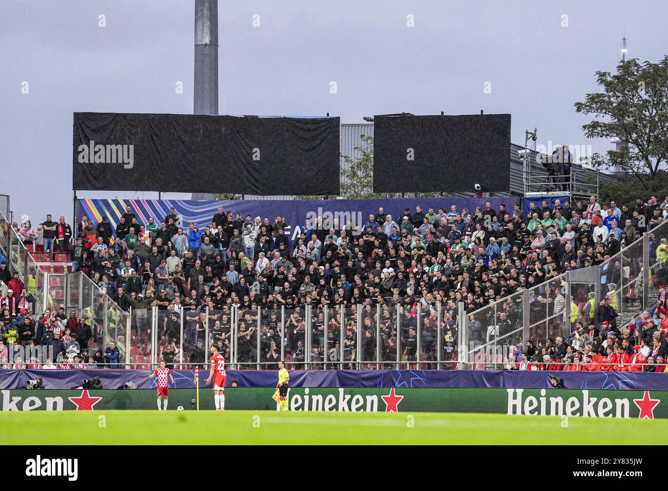 Girona - Fans of Feyenoord during the second round of new format of the ...