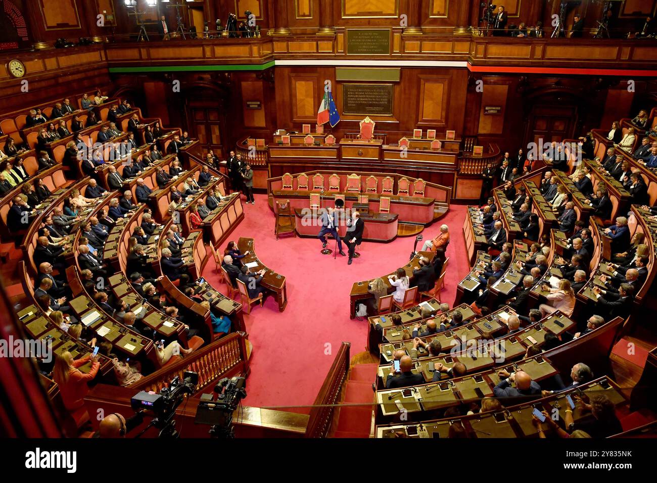 Rome: Senate Hall. 100 years of Radio in Italy. In the photo: Carlo ...
