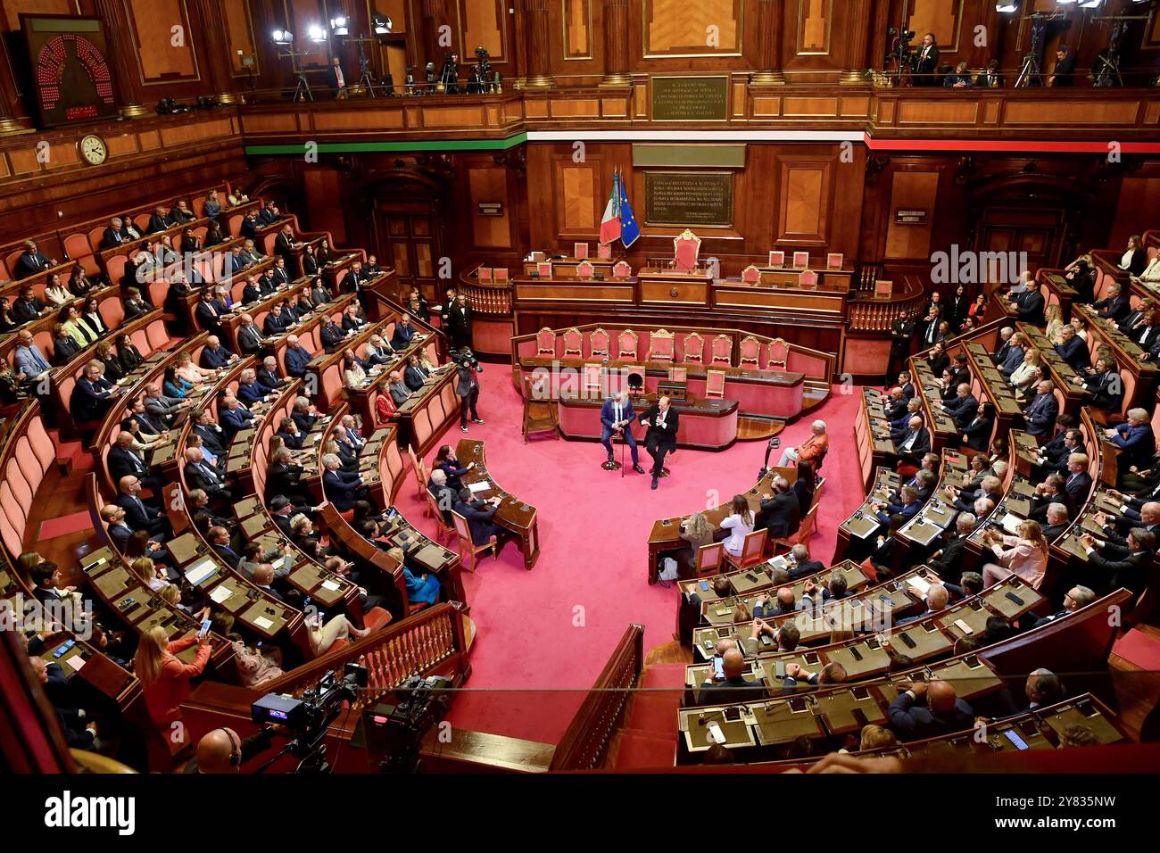 Rome: Senate Hall. 100 years of Radio in Italy. In the photo: Carlo ...