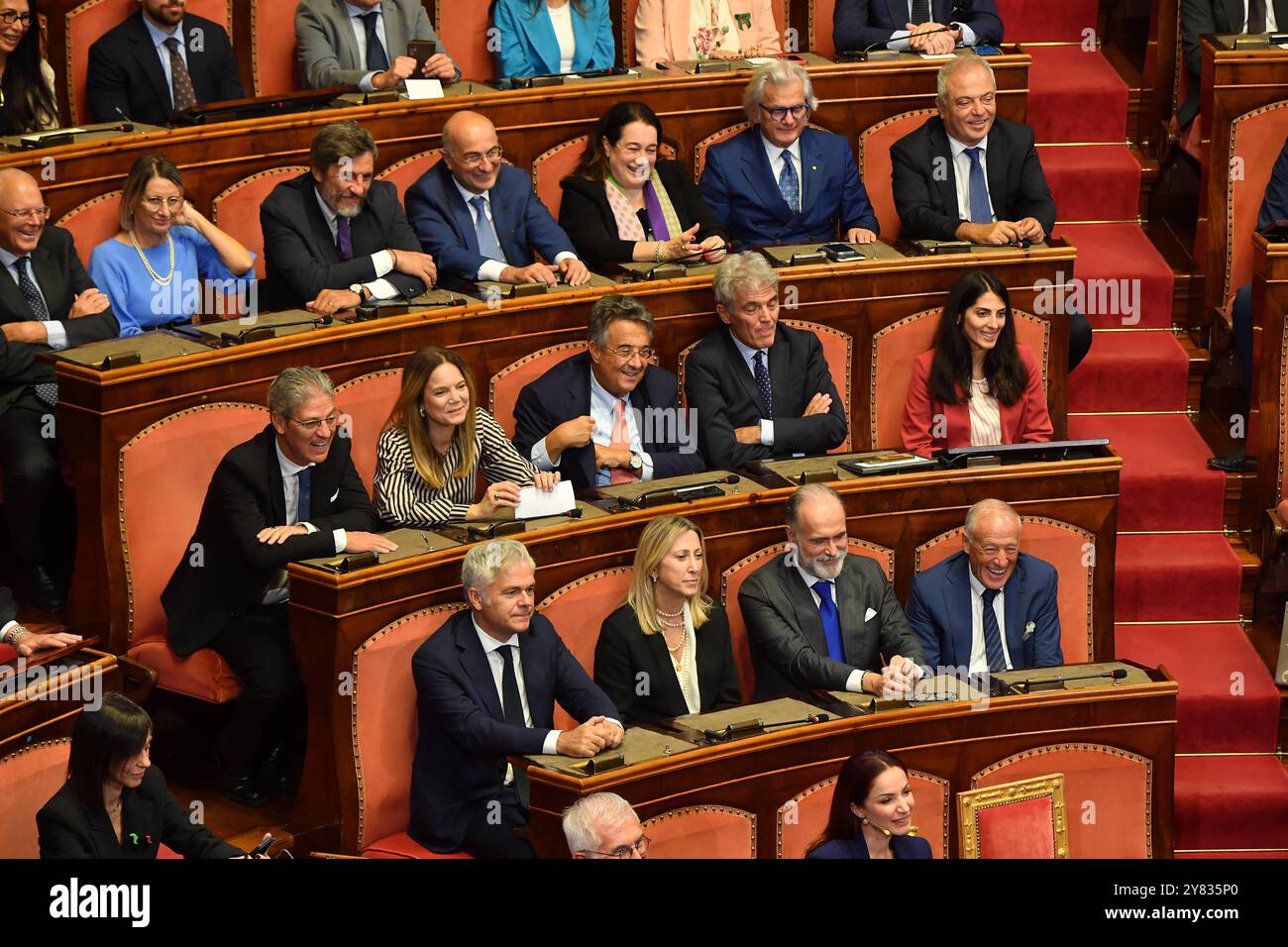 Rome: Senate Hall. 100 years of Radio in Italy. In the photo: Paolo ...
