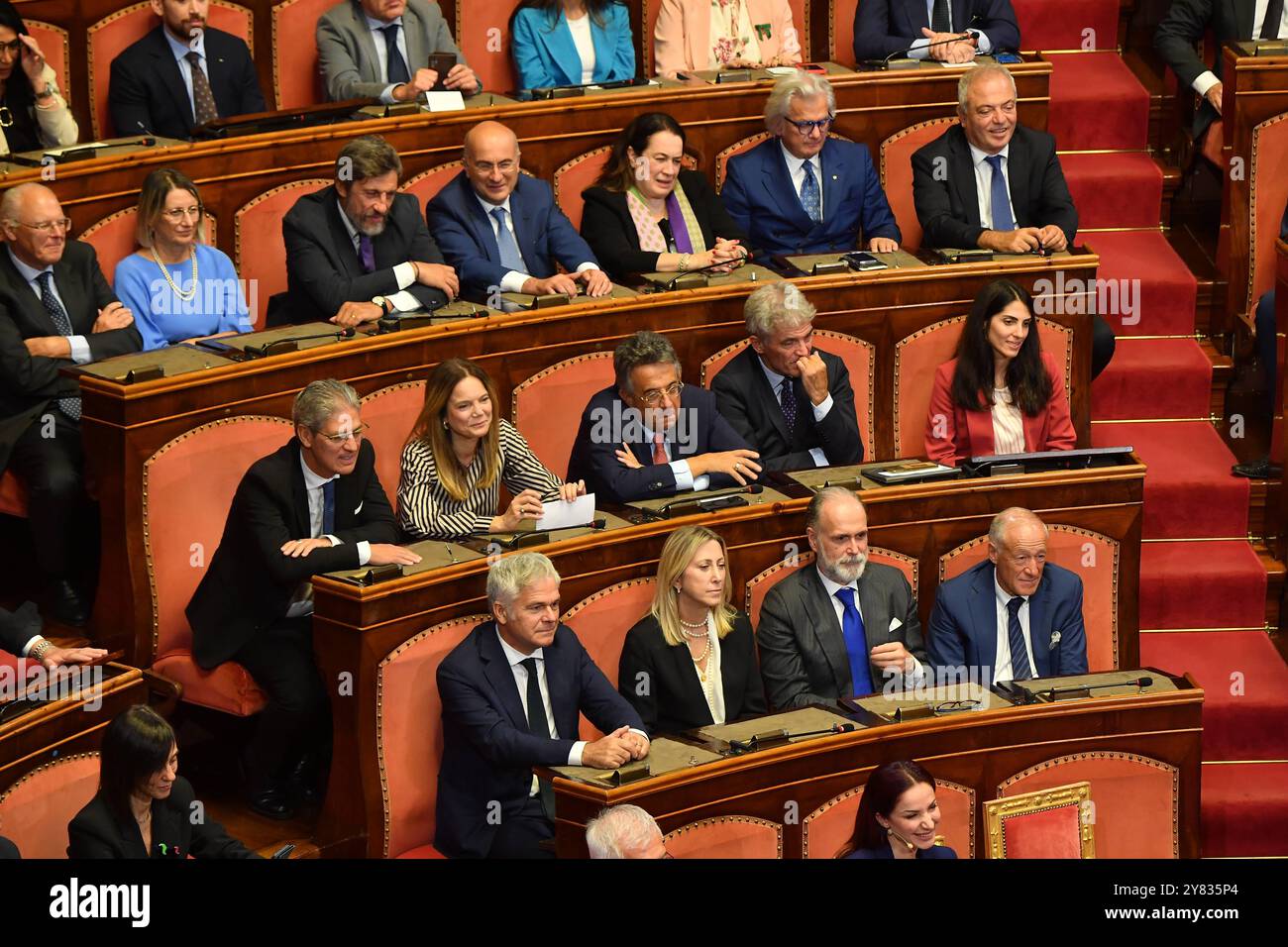 Rome: Senate Hall. 100 years of Radio in Italy. In the photo: Paolo ...