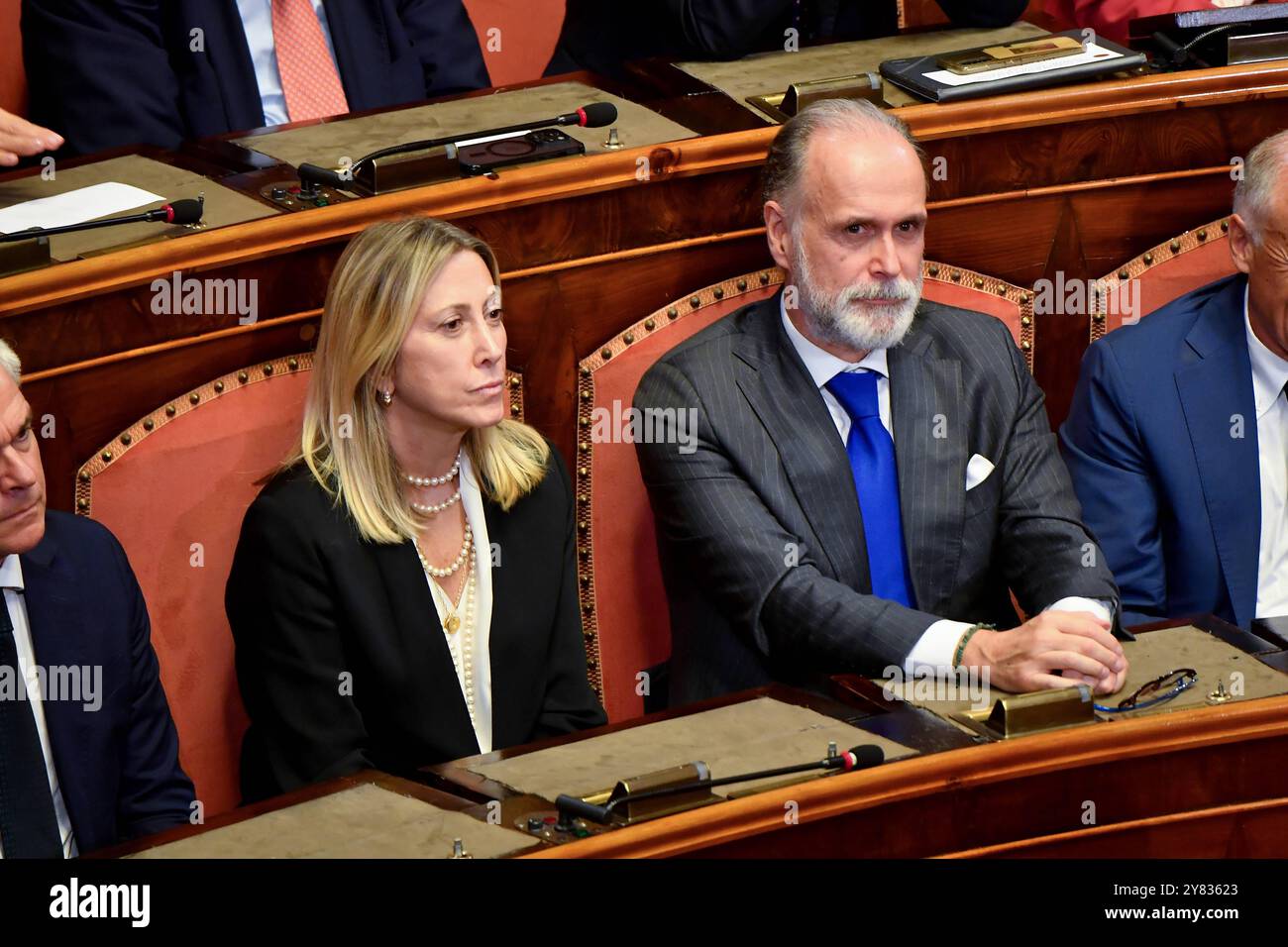 Rome: Senate Hall. 100 years of Radio in Italy. In the photo: Simona ...