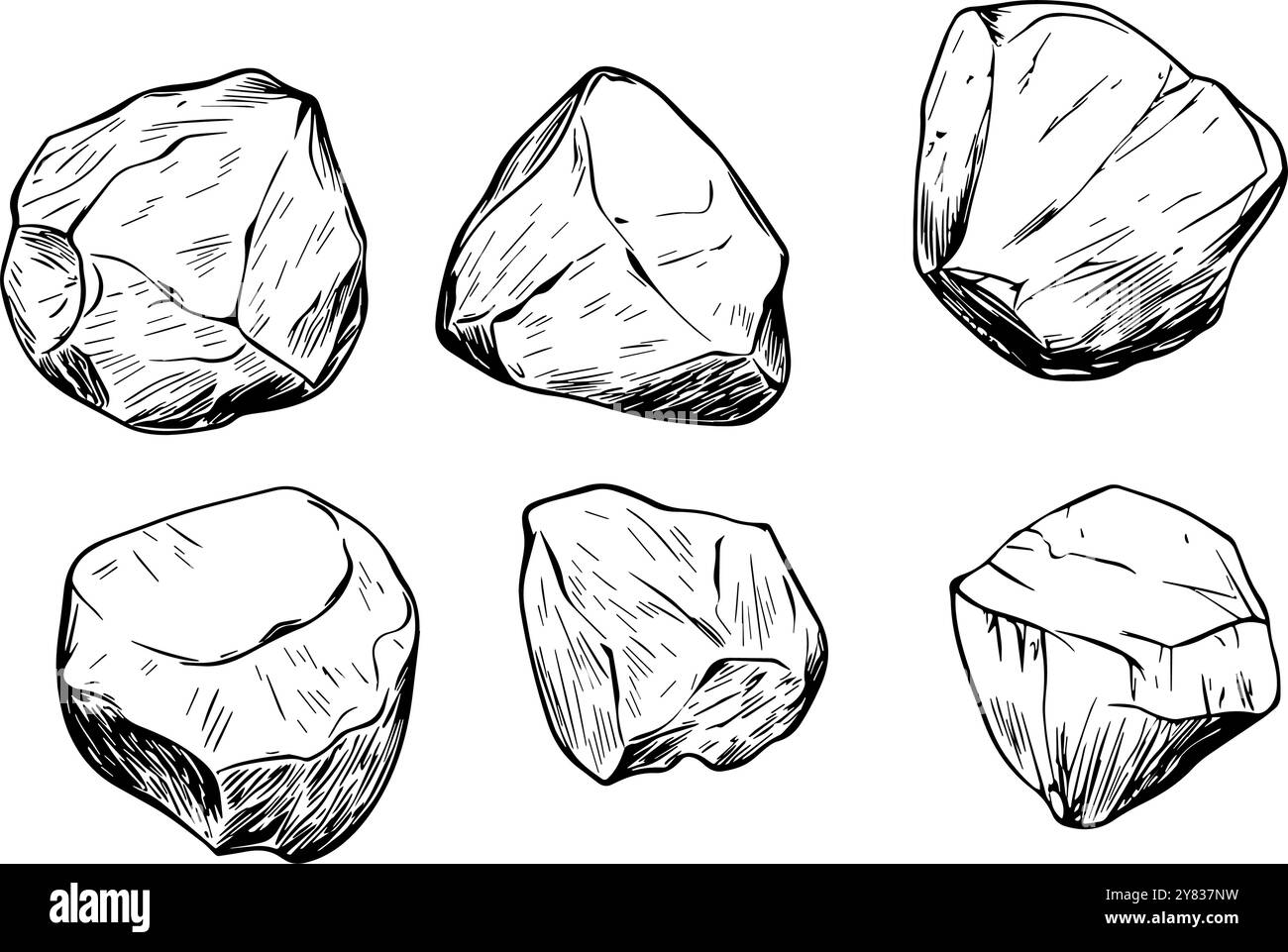 Stone, Rock hand-drawn Illustration Stone, Rock hand-drawn Illustration ...