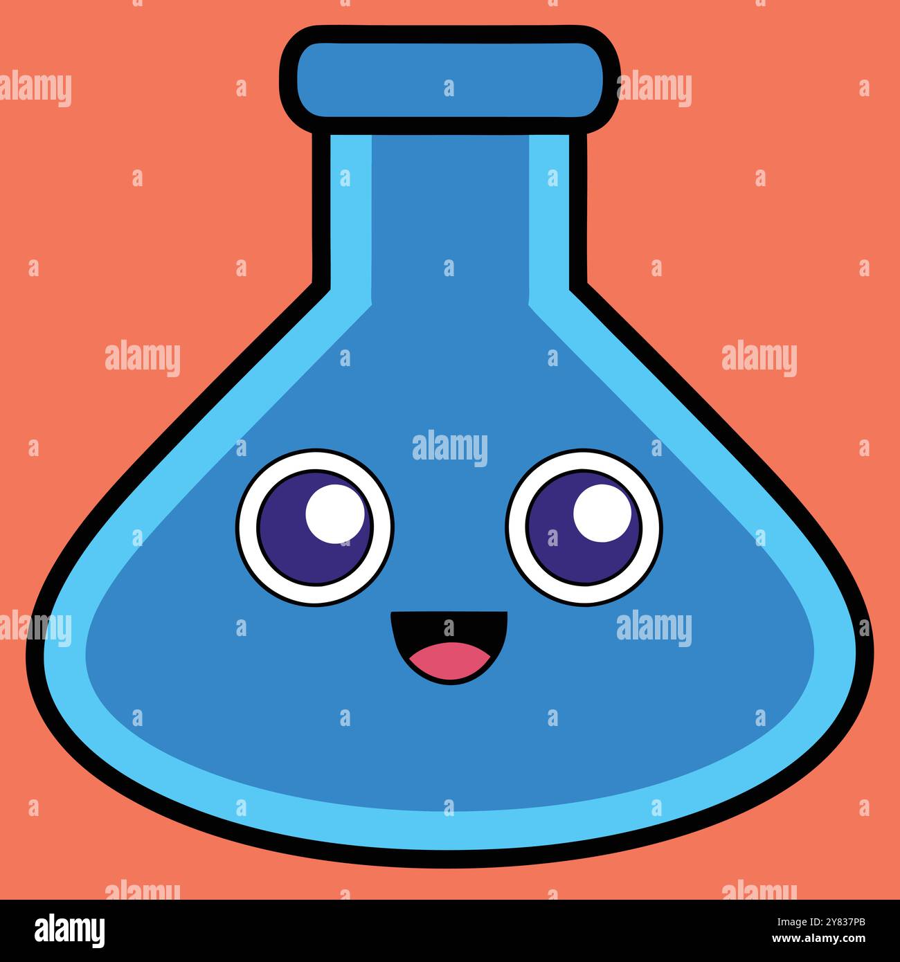 A cheerful. cartoon beaker with a big smile. Perfect for science ...