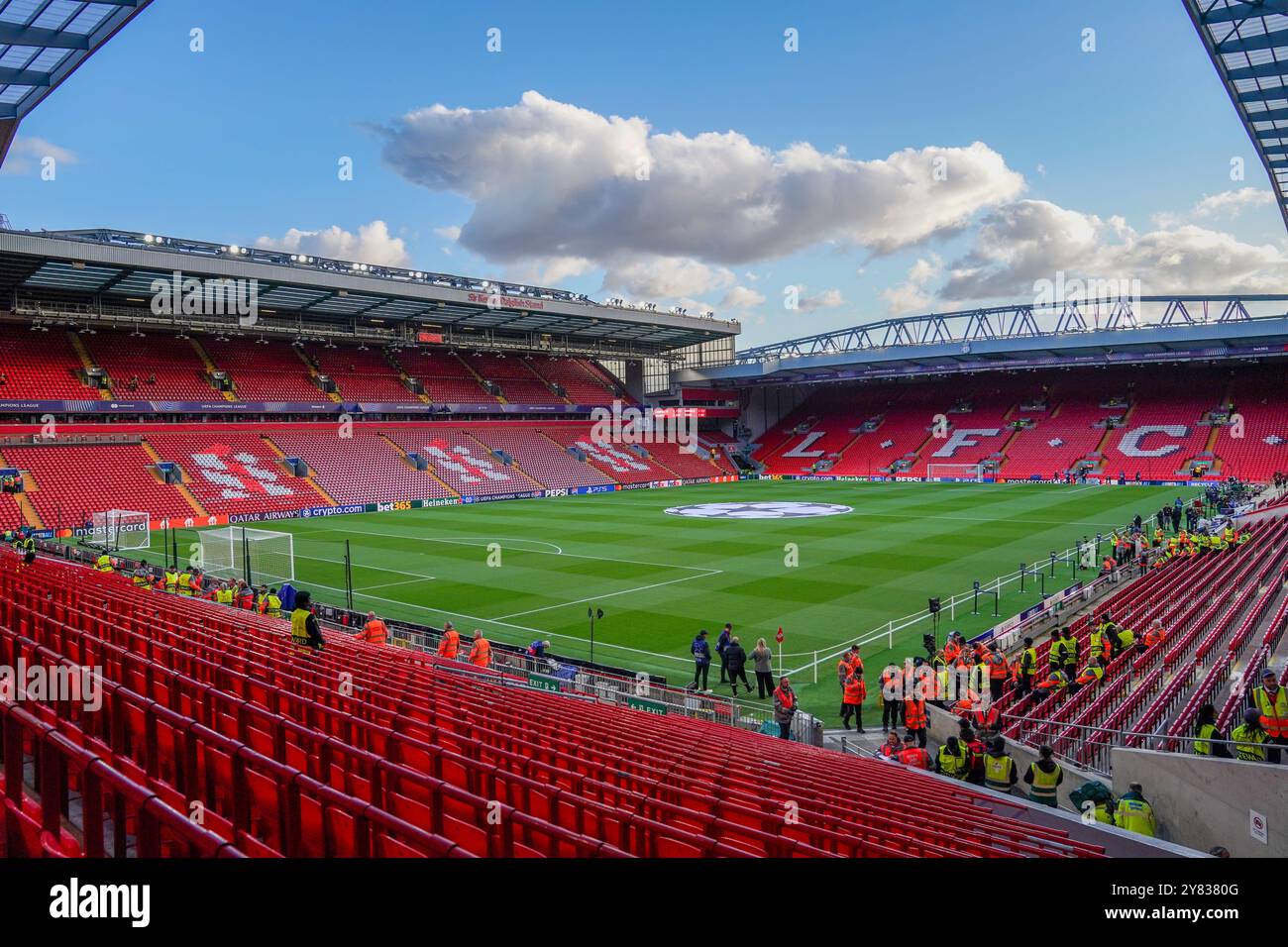 General view inside anfield stadium hi-res stock photography and images ...