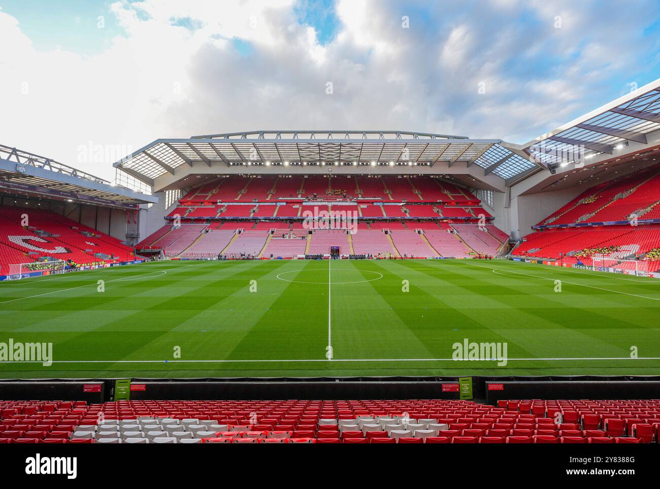Ground View inside the Stadium Main Stand during the Liverpool FC v ...