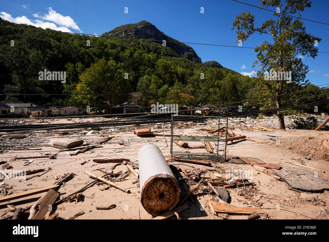 Debris is seen in the aftermath of Hurricane Helene, Wednesday, Oct. 2 ...