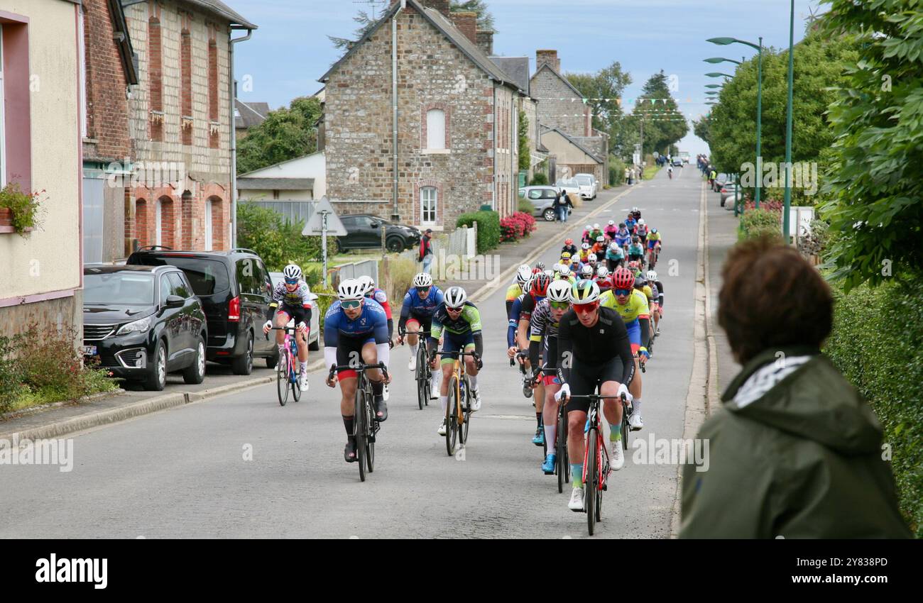 The cycle race at Mantilly in Normandy, France, Europe Stock Photo - Alamy