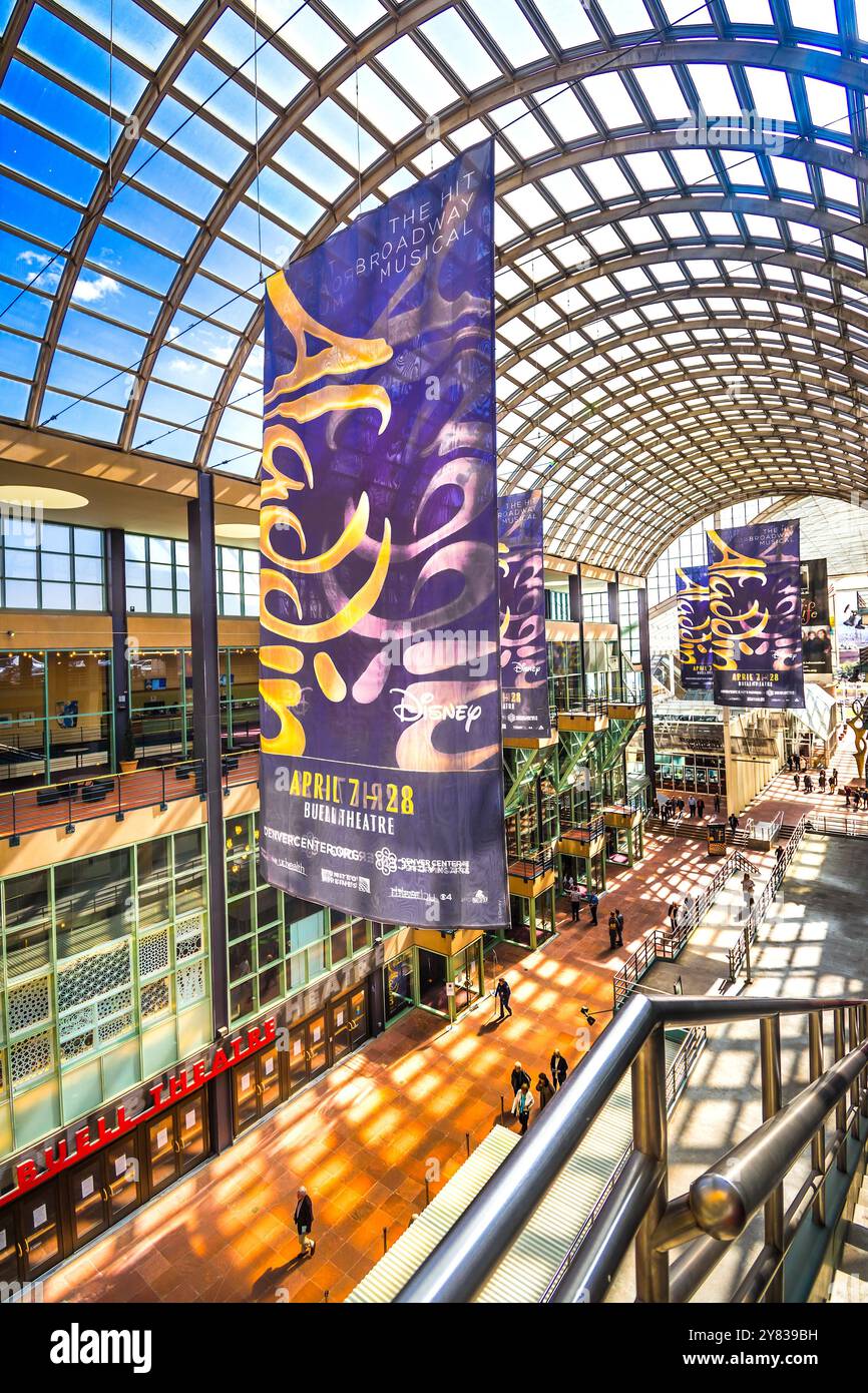 Glass covered arcade running through the Boettcher Concert Hall at ...