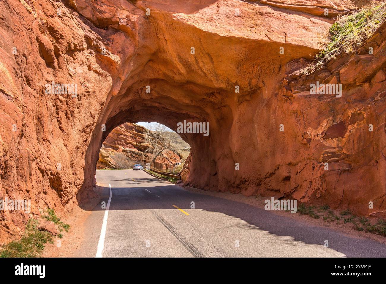 Road tunnel access to Red Rocks Park and Amphitheater - Morrison ...