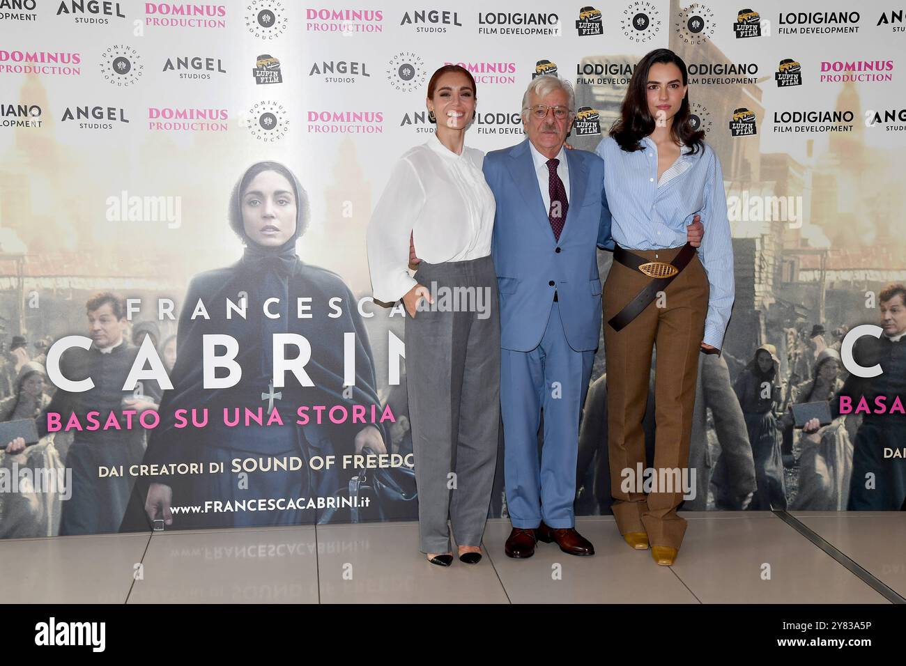 Rome: Cinema Adriano. Photocall film Francesca Cabrini. In the photo: Giancarlo Giannini ...