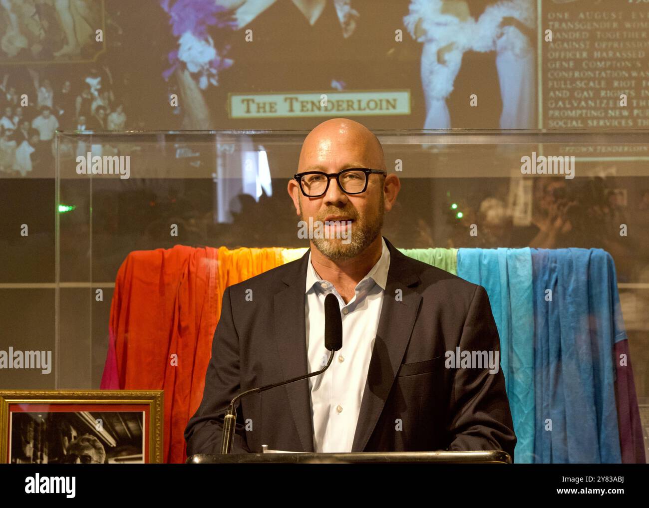 San Francisco, CA - Sept 13, 2024: Supervisor Rafael Mandelman speaking ...