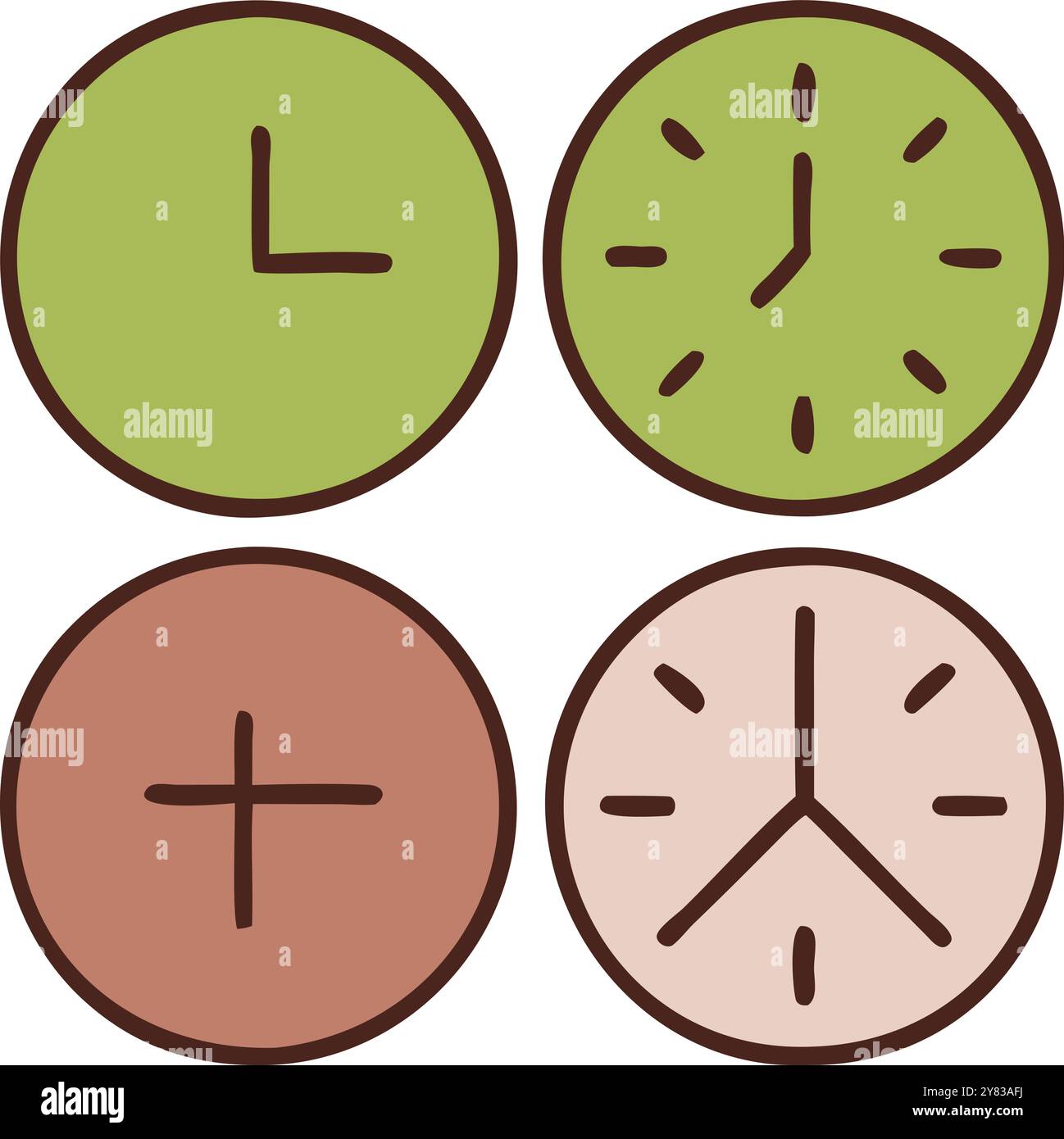 Hand drawn productivity set hi-res stock photography and images - Alamy