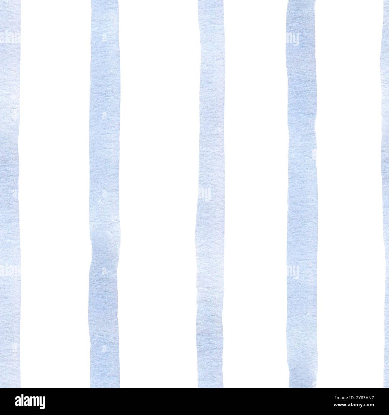 Blue stripped watercolor seamless pattern isolated. Vertical paintbrush ...