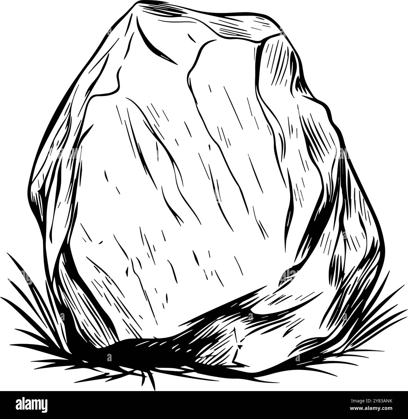 Stone, Rock hand-drawn Illustration Stone, Rock hand-drawn Illustration ...