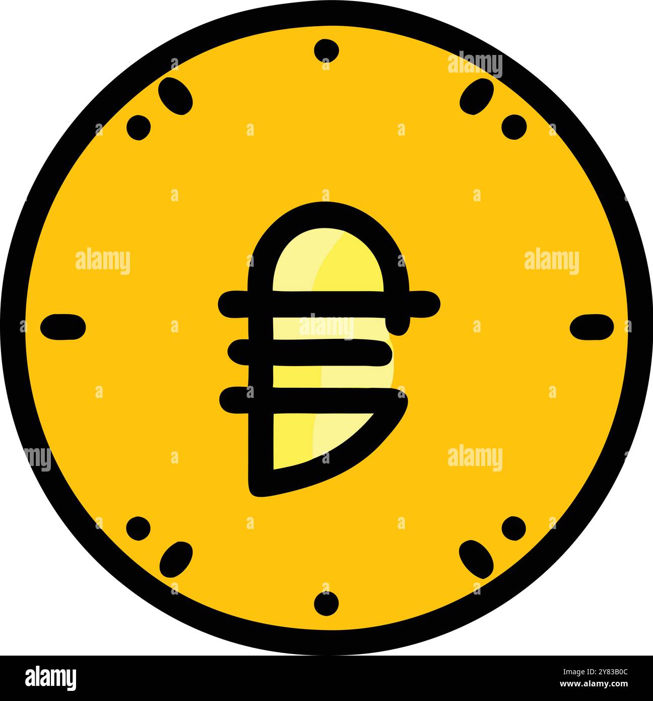 A simple. bold icon depicting a beehive with a yellow and black color ...