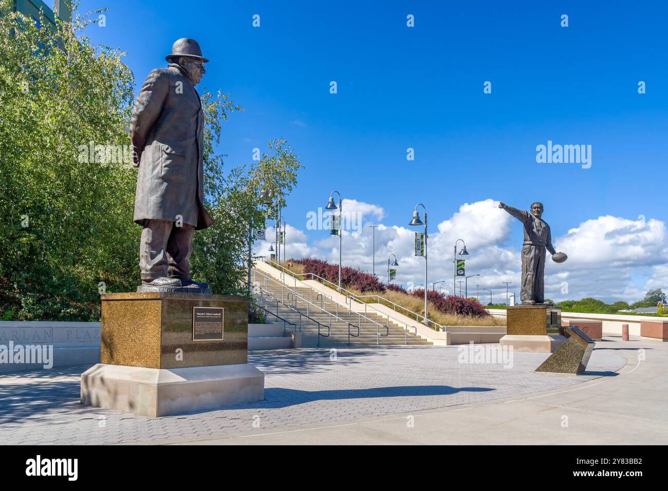 GREEN BAY, WI, USA, SEPTEMBER 23, 2024:Vince Lombardi and Curly Lambeau ...