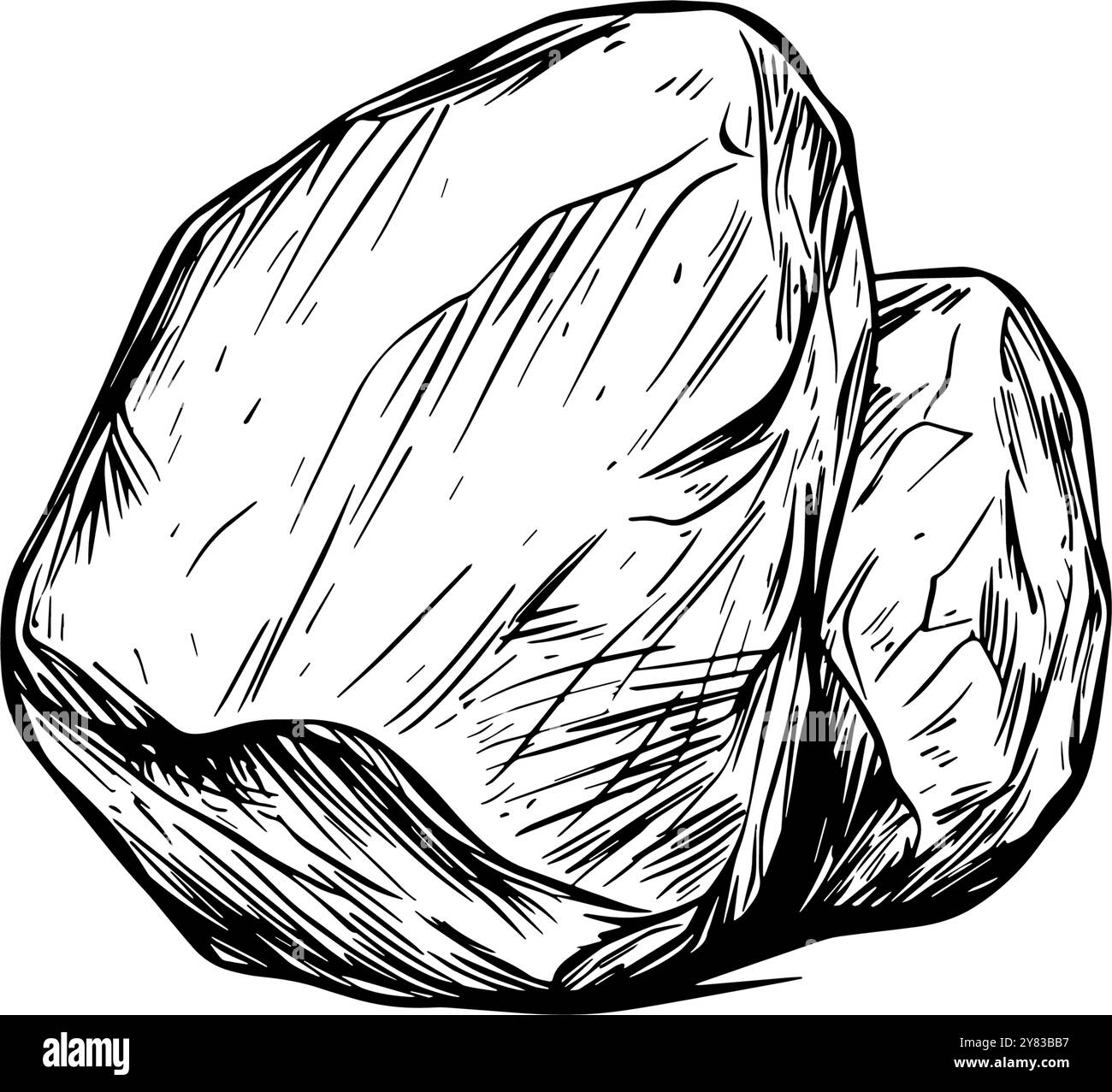 Stone, Rock hand-drawn Illustration Stone, Rock hand-drawn Illustration ...